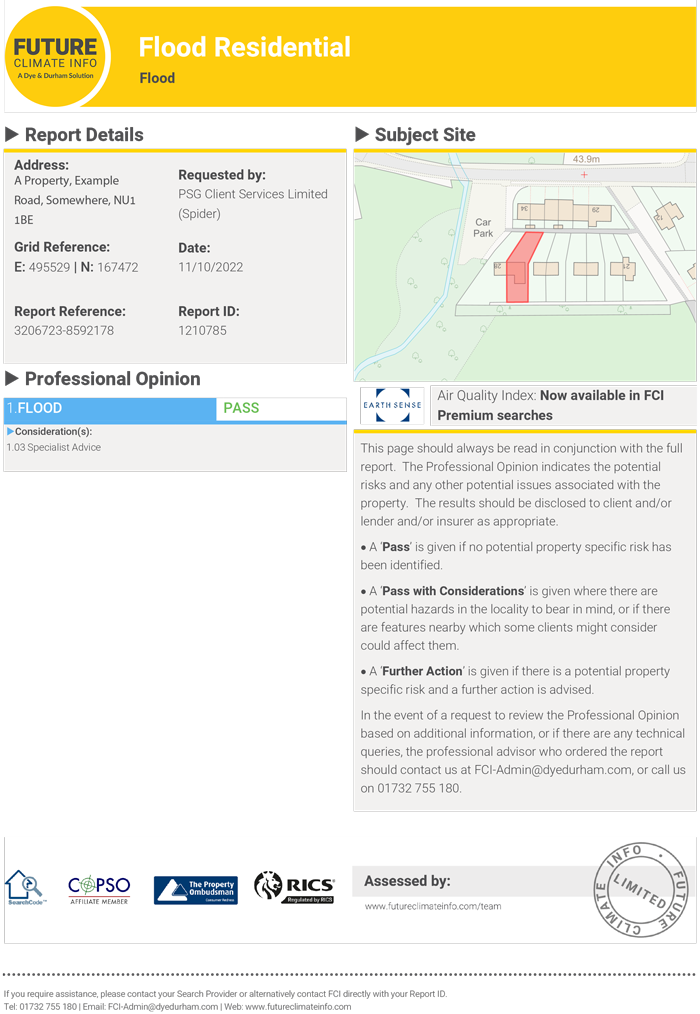 Flood Risk Report | SAM Conveyancing