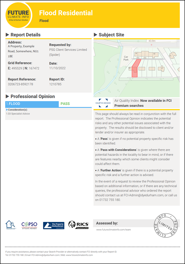Flood Risk Report | SAM Conveyancing