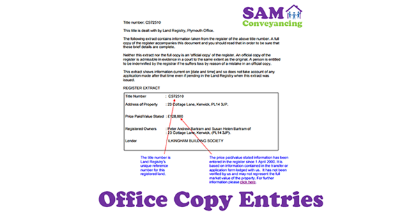 Office Copy Entries