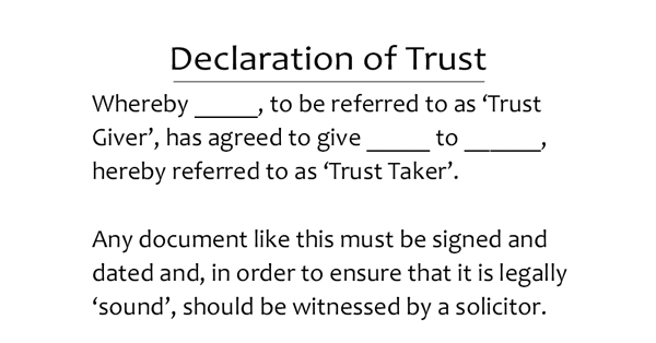 Declaration of Trust for Property | Tenants in Common | SAM Con