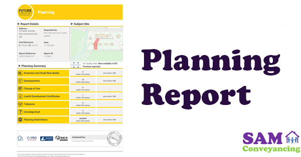 Planning Report | Planning Permission | SAM Conveyancing